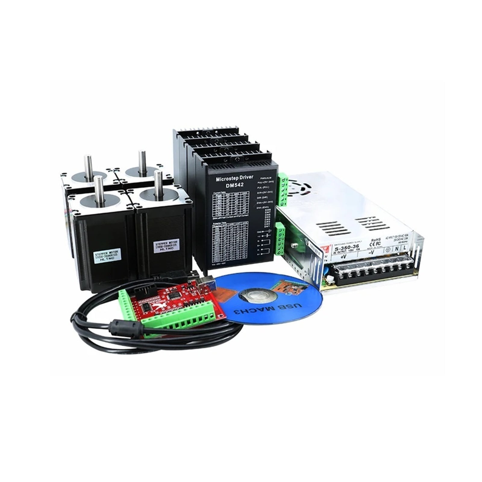 4 Axis CNC Nema23 57 Stepper Motor Kit Include 4 Pcs 2.2Nm 3A Motor +4 ...