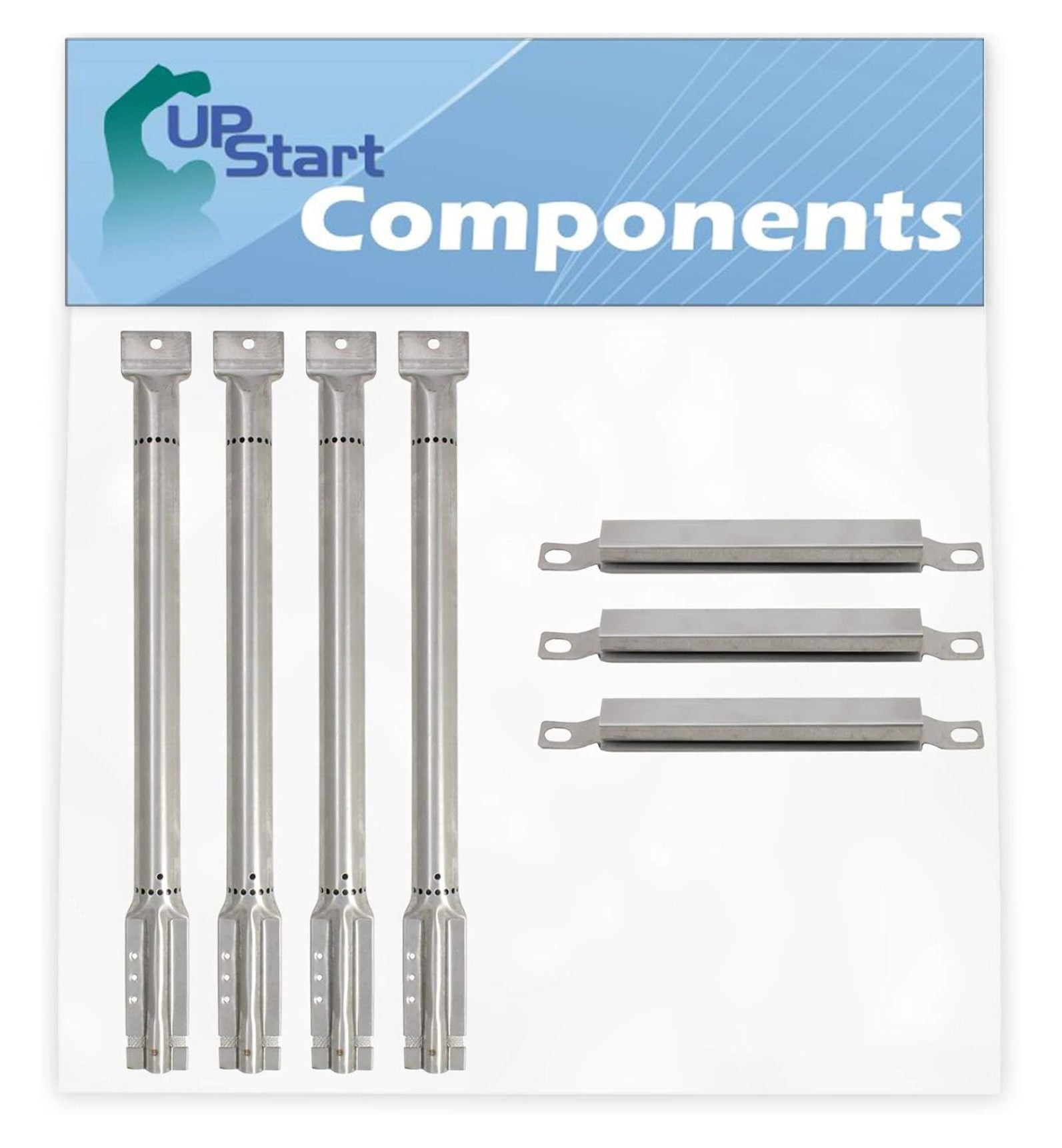 4 BBQ Gas Grill Tube Burner & 3 Crossover Tube Replacement Parts for ...