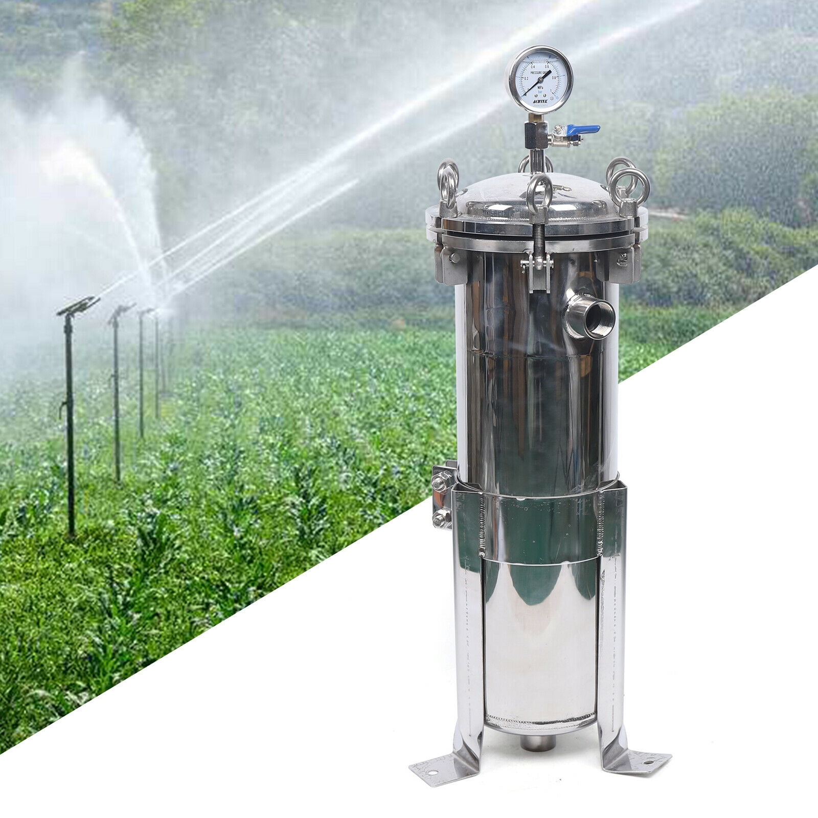 #4 Bag Filter Housing 304 Stainless Steel 150PSI Industrial Sock Filter ...