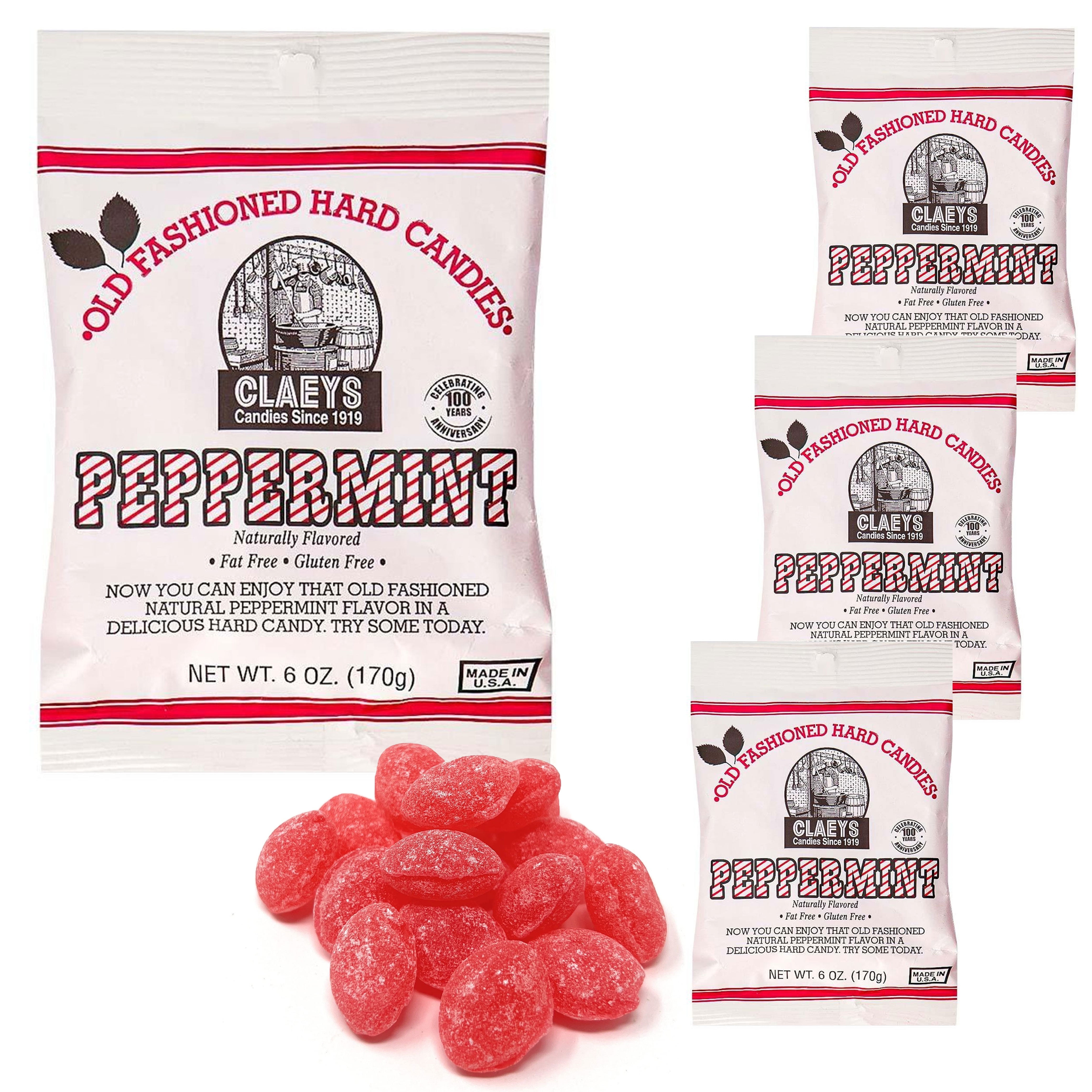 4 Bags Claeys Hard Peppermint Candies Mints Candy Drops Natural Fat ...