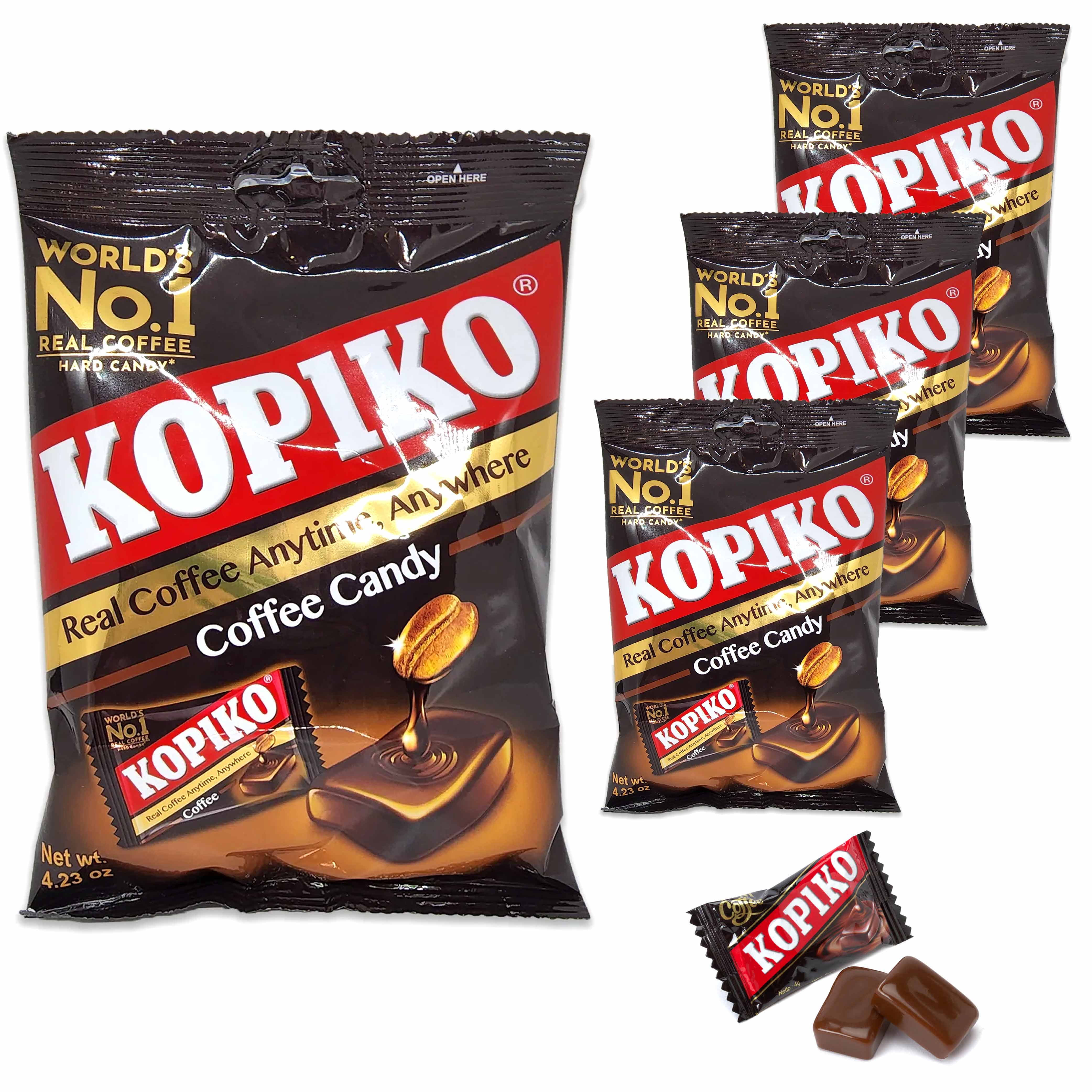4 Bags Kopiko Real Coffee Candy Gourmet Java Hard Candies Premium ...