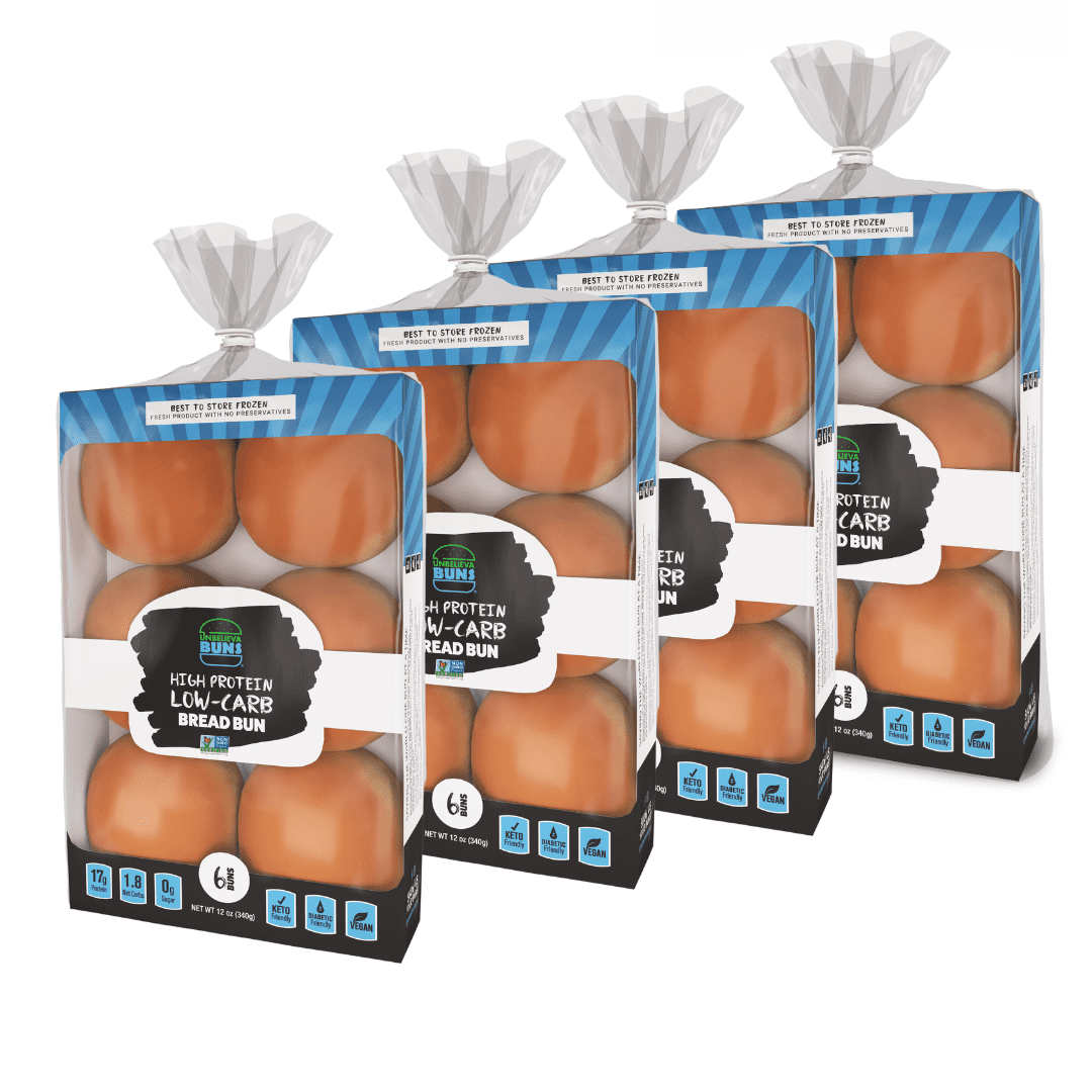 4 Bags of UnbelievaBuns - High Protein, Low Carb Bread Buns (24 Total ...