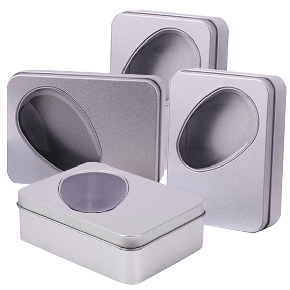 4 Bakery Boxes for Cookies Tins with Lids Gift Containers Can Jars ...