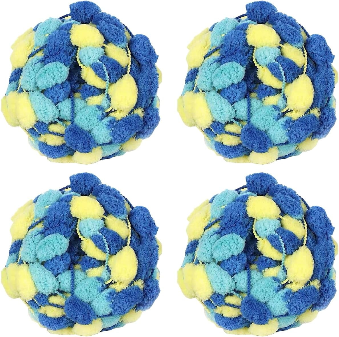 4 Balls Pom Bomb Yarn, 100% Polyester Pomp-A-Doodle Jelly Bean Ball ...
