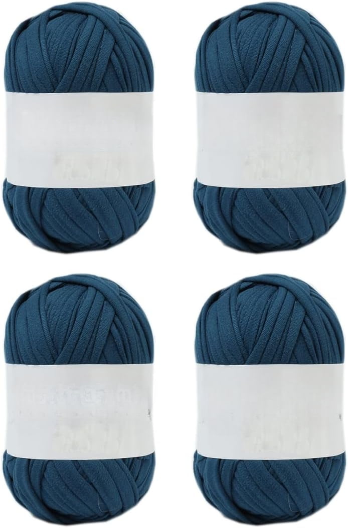 4 Balls T-Shirt Yarns,Knitting Fabric Cloth Yarn Carpet Spaghetti Yarn ...