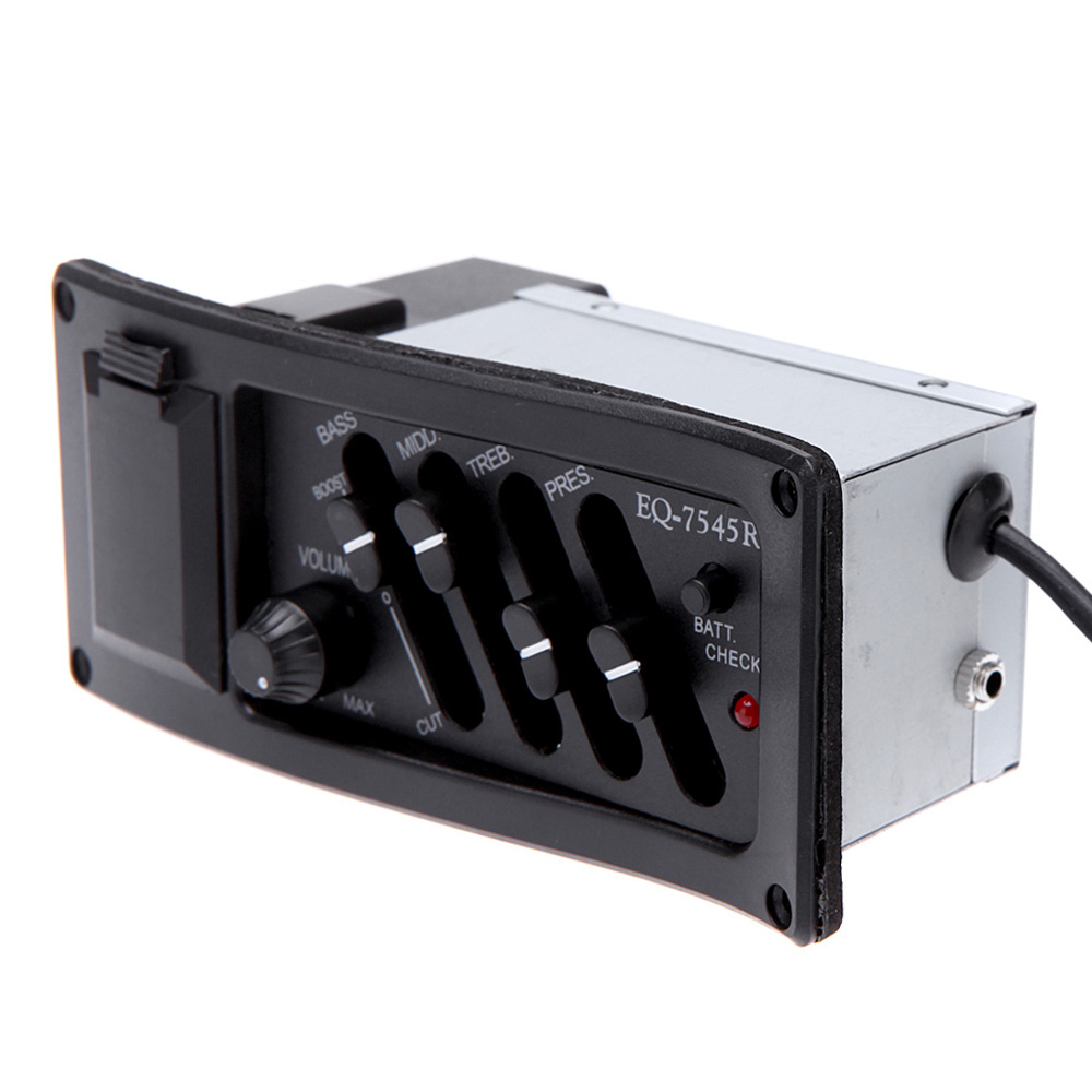 4-Band EQ Equalizer Piezo Pickup EQ-7545R Pre-Amp Acoustic Guitar ...