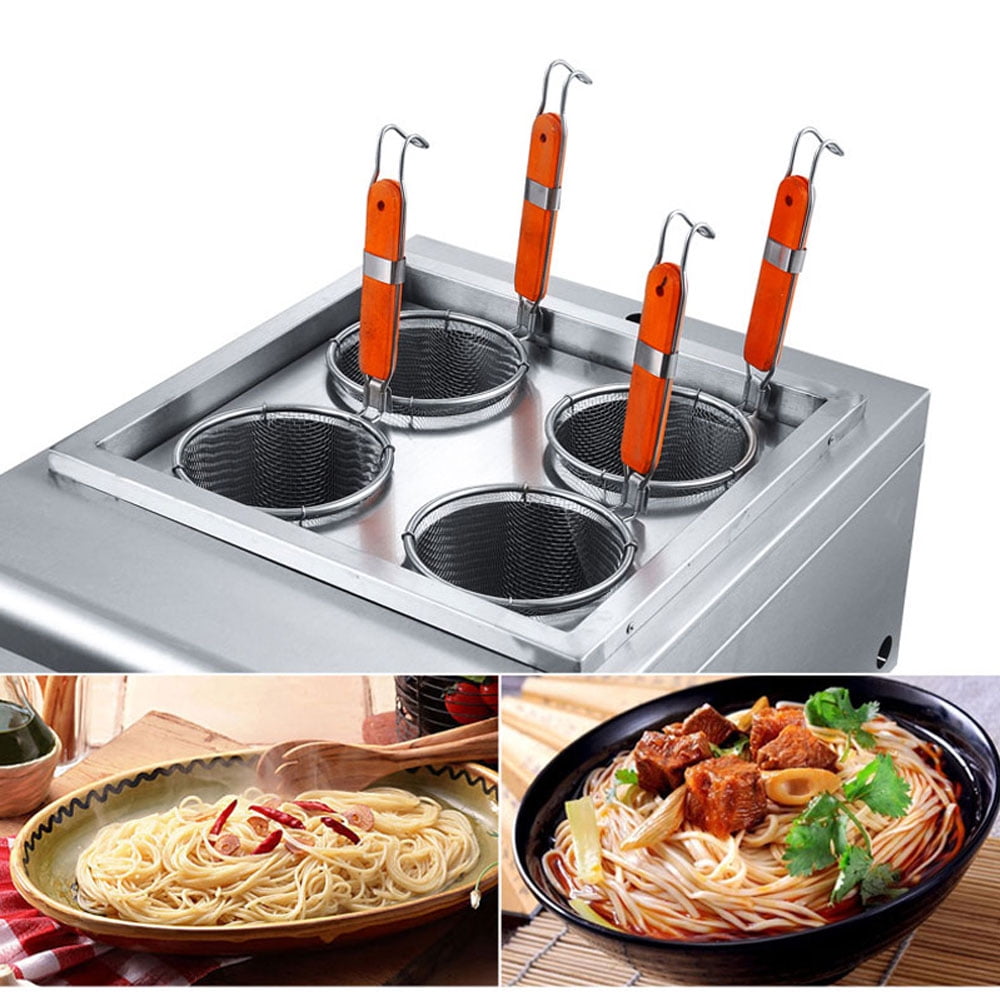 4 Baskets Electric Pasta Cooking Machine Commercial Pasta Cooker Noodles Snack Foods Cooking ...
