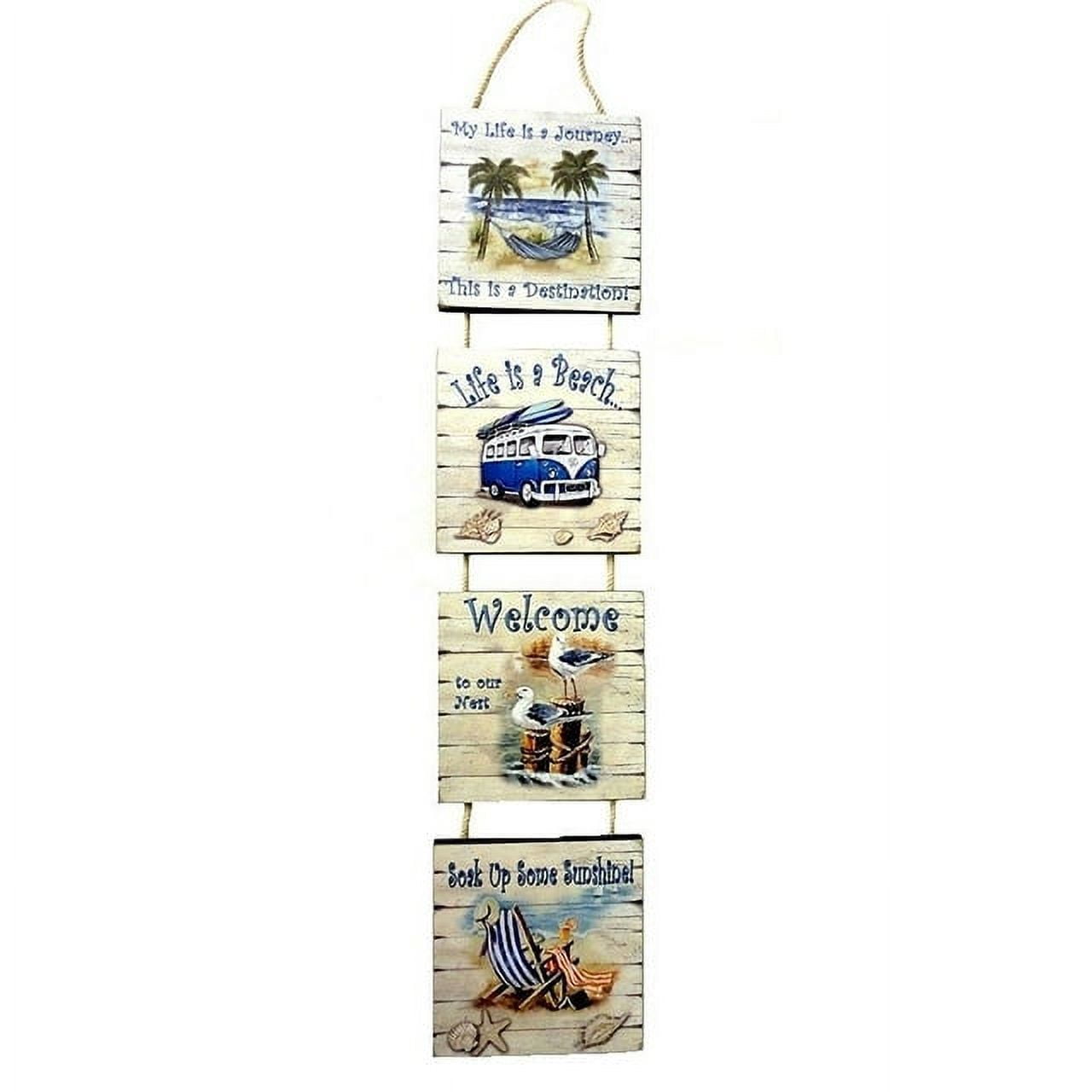 4 Beach Signs on Rope Hanger - Walmart.com
