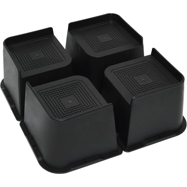 4 Bed Risers(3Inch)Furniture Risers L-Shape Table Riser Premium ...