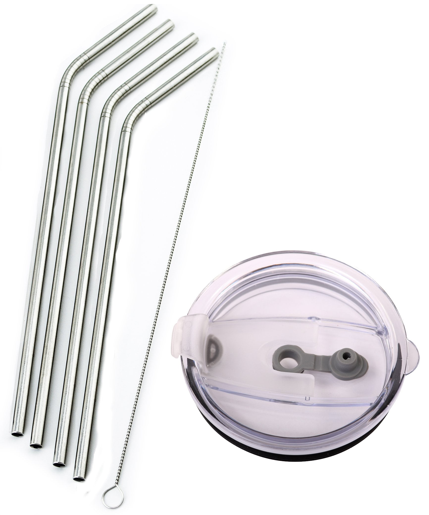 Cocostraw Stainless Steel Drinking Straws, 4 Bend Style, Fits 20 oz and ...