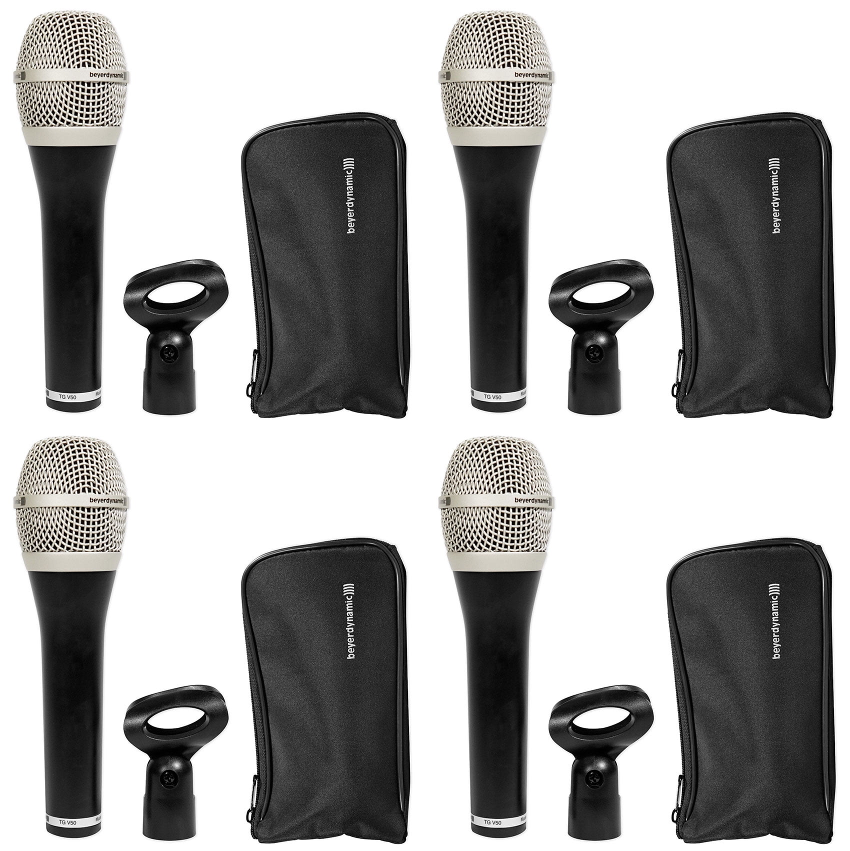 (4) Beyerdynamic TG-V50 Cardioid Dynamic Stage Vocal Microphones Mics ...