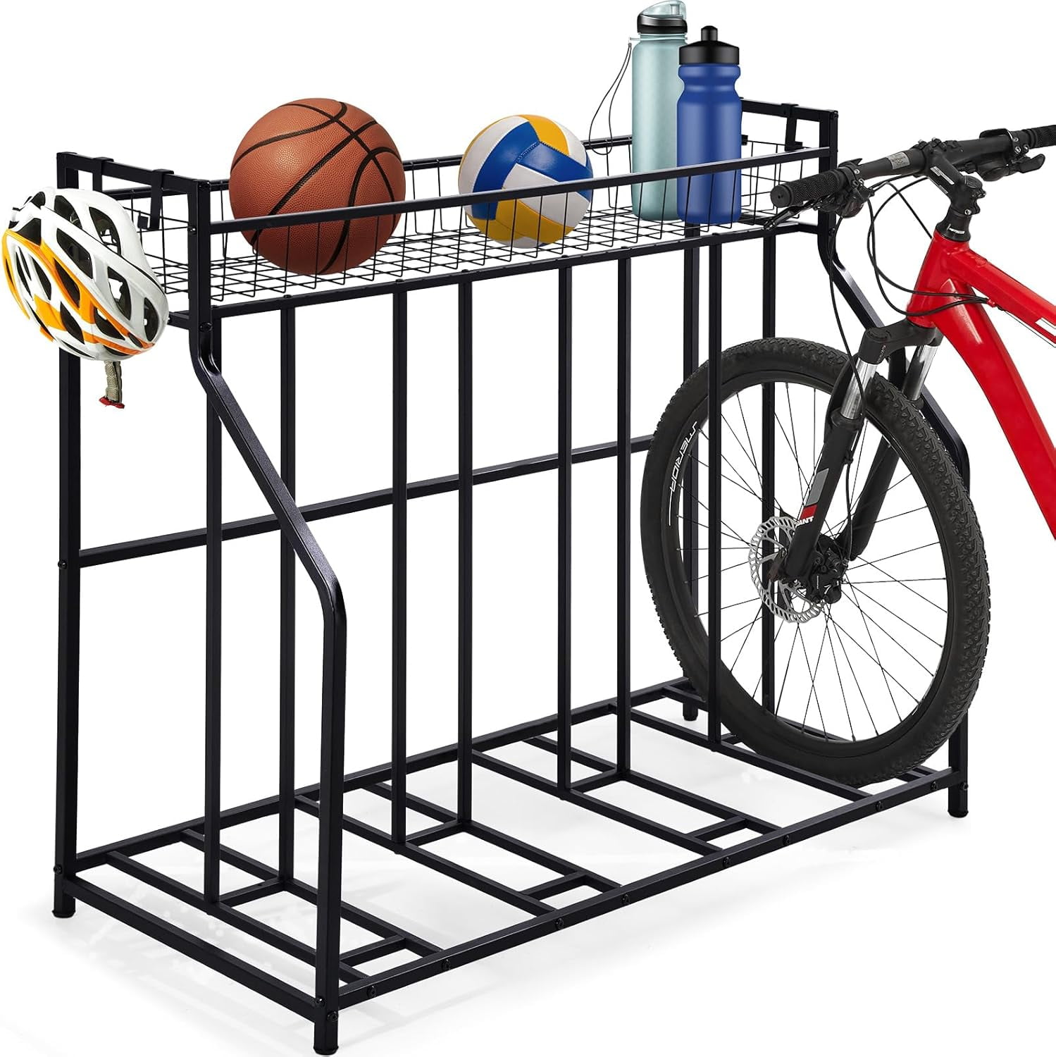 4 Bike Stand Rack, Indoor Bike Storage, Bicycle Rack for Garage - Metal ...