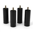 4" Metal Black Finish Steel Riser Legs for Adjustable Beds, Set of 4 ...