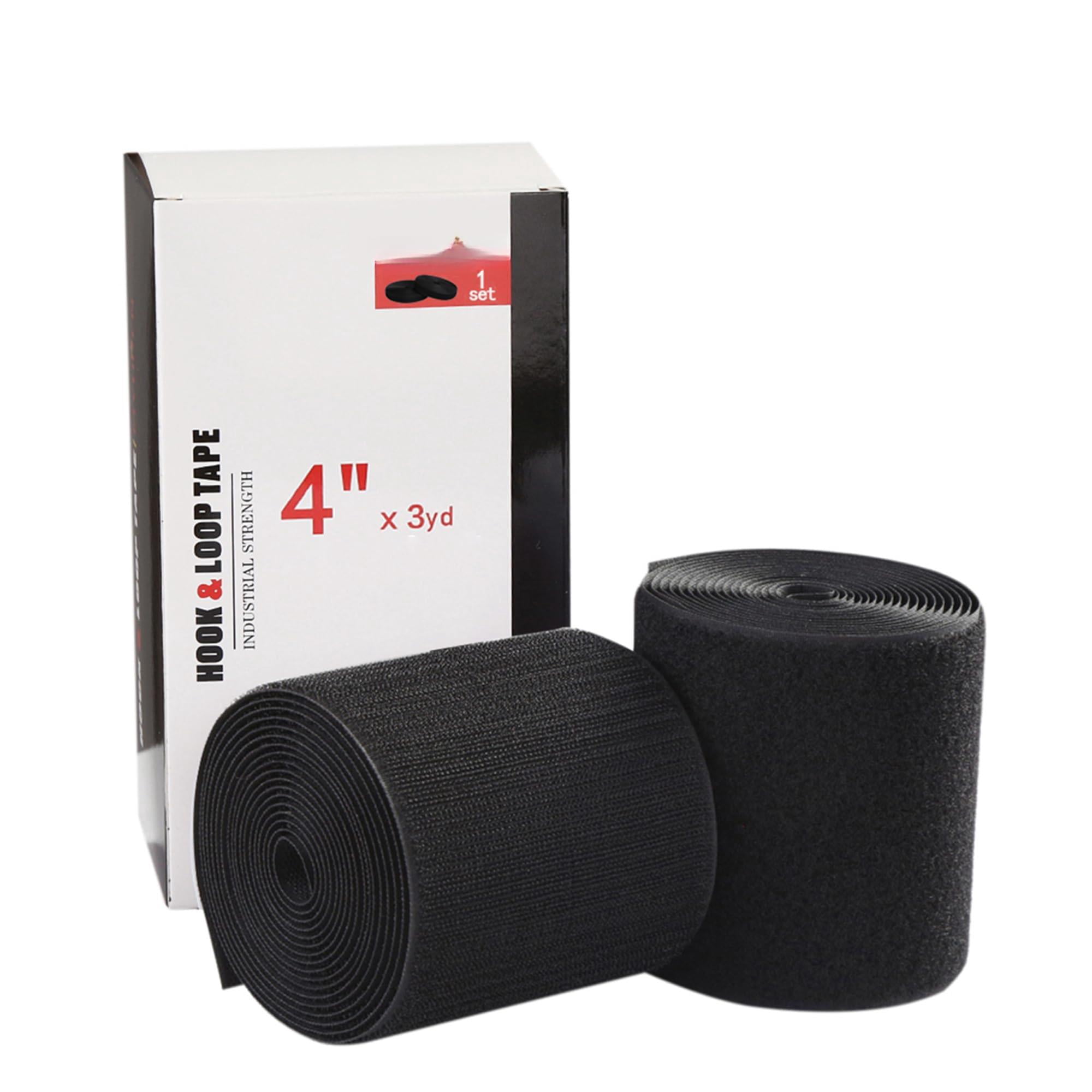 4" Black Non-adhesive Nylon Sew On Hook And Loop Fastener Tape ...