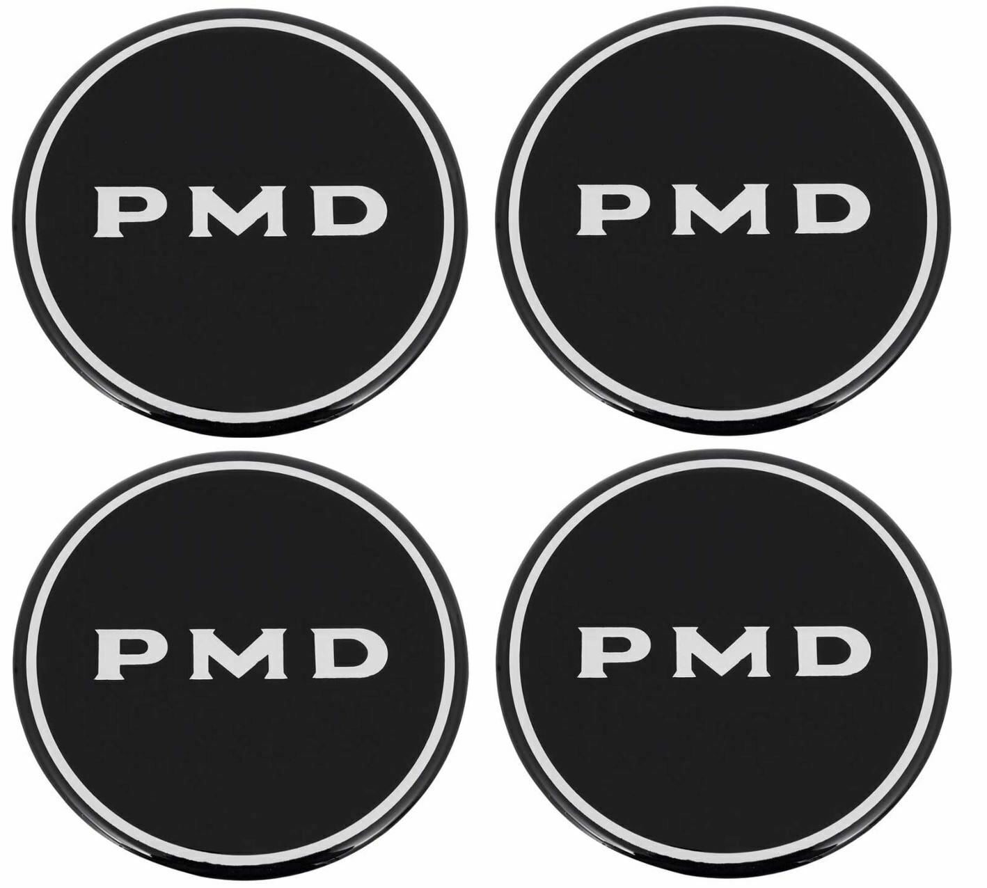 4 Black PMD Logo R15 Wheel Center Cap Decals 1967-1981 Firebird GTO ...