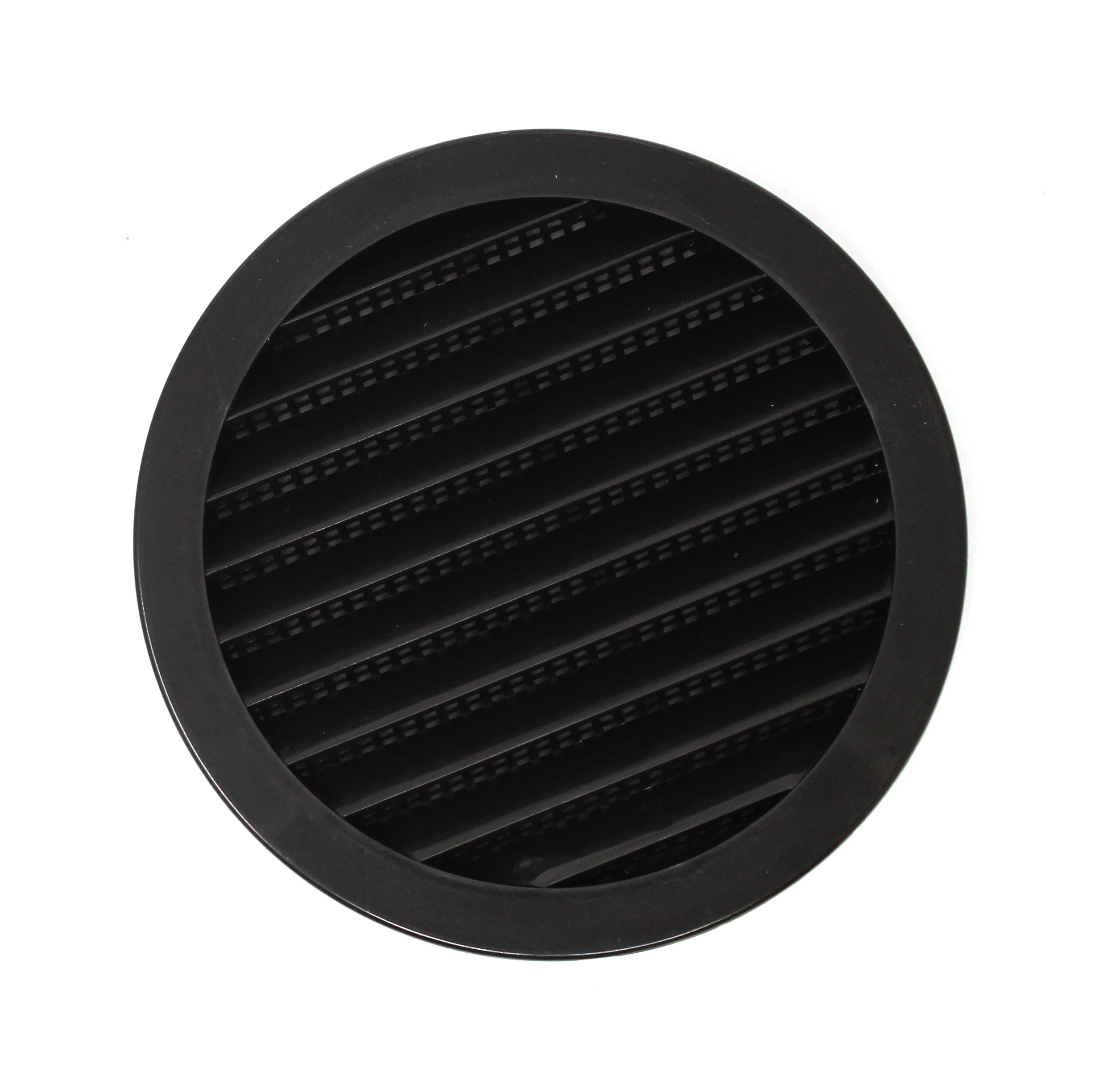 4" Black Round Plastic Louver Soffit Air Vent - Walmart.com