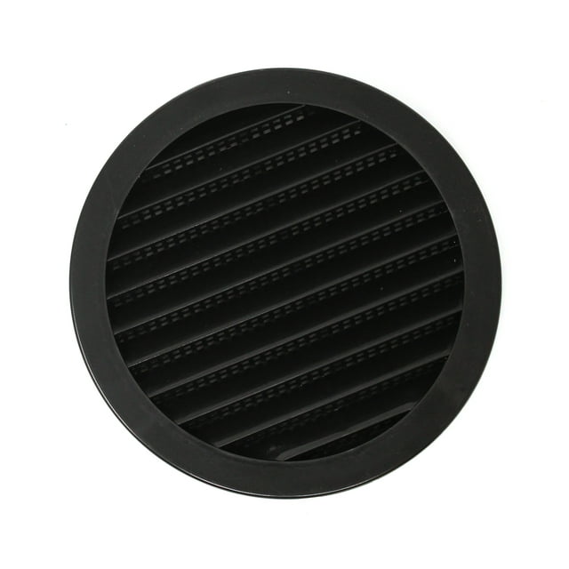4" Black Round Plastic Louver Soffit Air Vent - Walmart.com