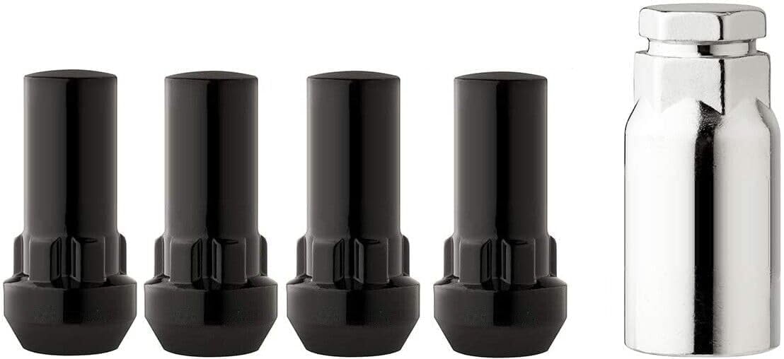 4 Black Wheel Locks 14x1.5 Compatible with Chevy Silverado Compatible ...