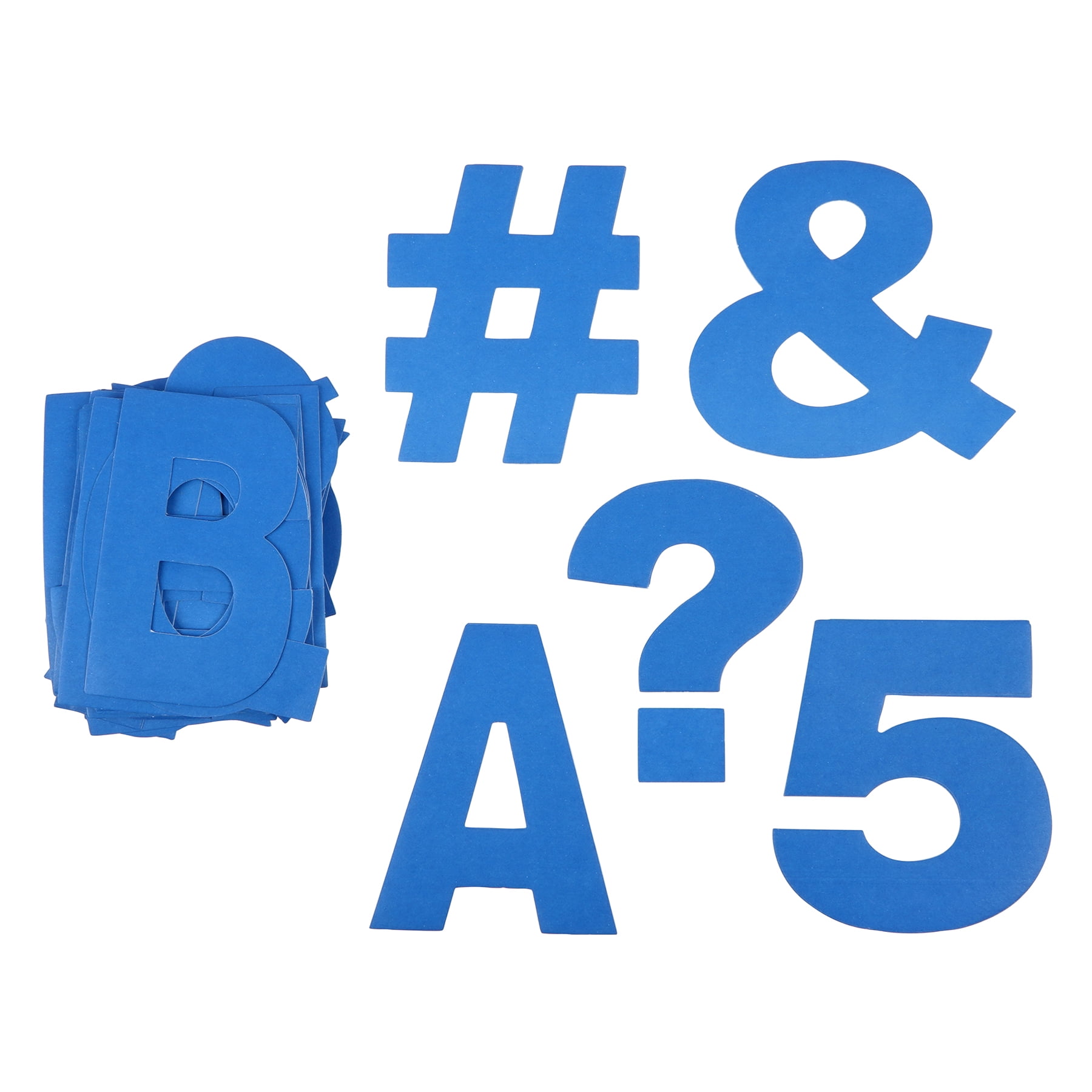 4" Blue Project Letters - Numbers & Characters by B2C - Paper Cutouts ...