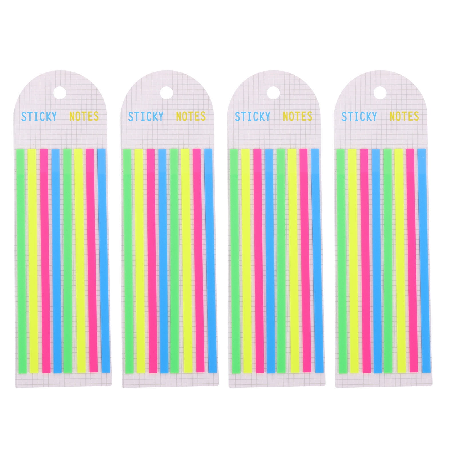 4 Books of Long Note Strip Transparent Highlight Strips Portable Page ...