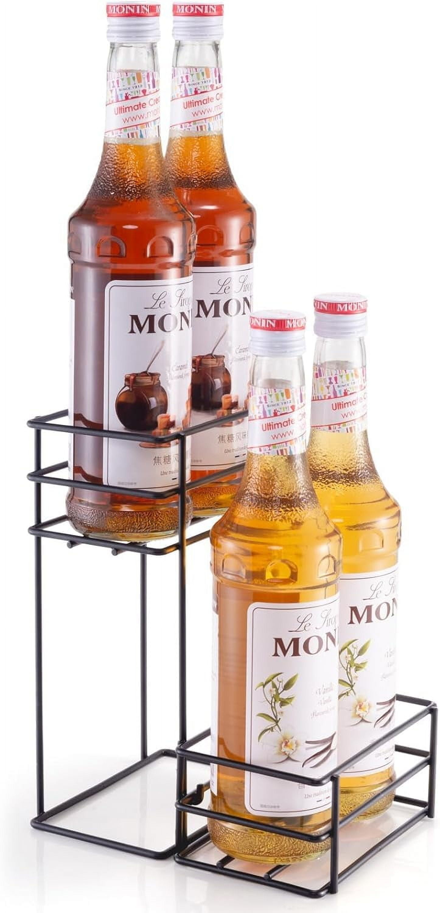 4 Bottle Coffee Syrup Organizer Coffee Syrup Rack for Coffee Bar ...