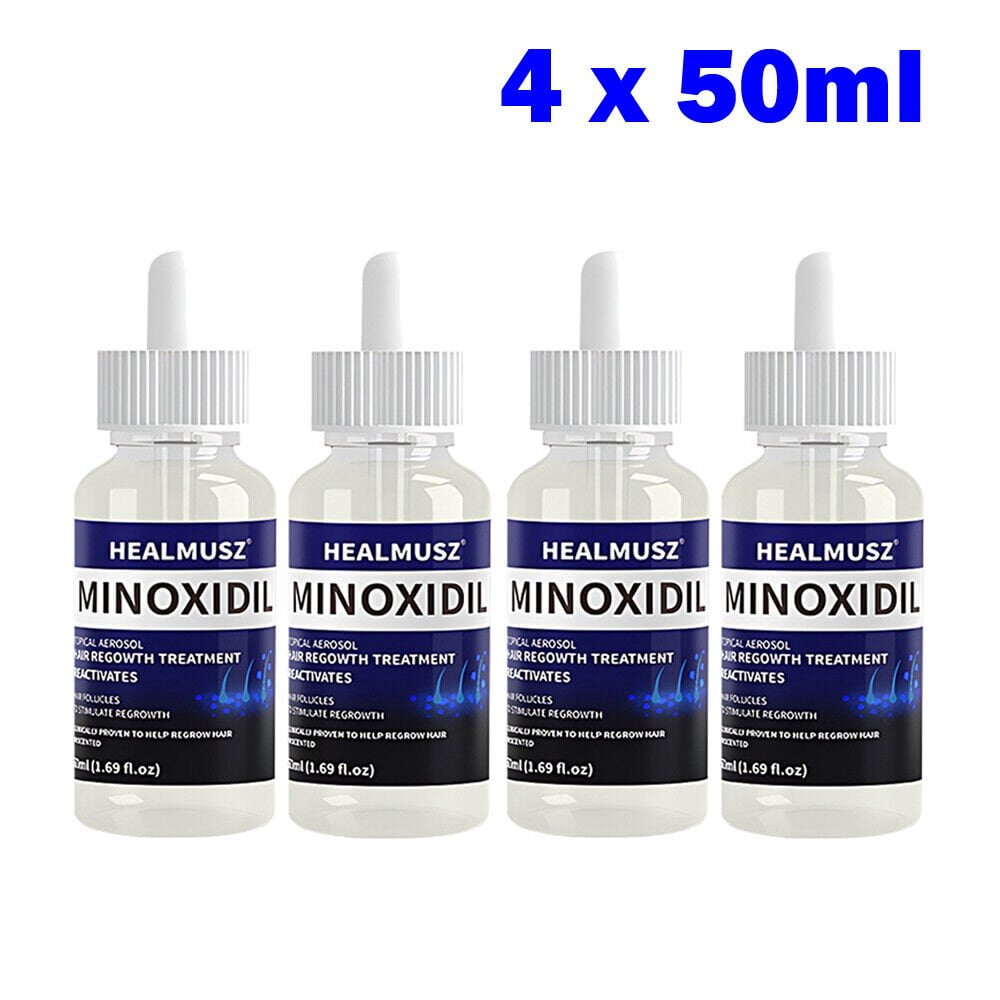 4 Bottles Minoxídil 5% Hair Regrówth Treatment 4 Month Supply Solution ...