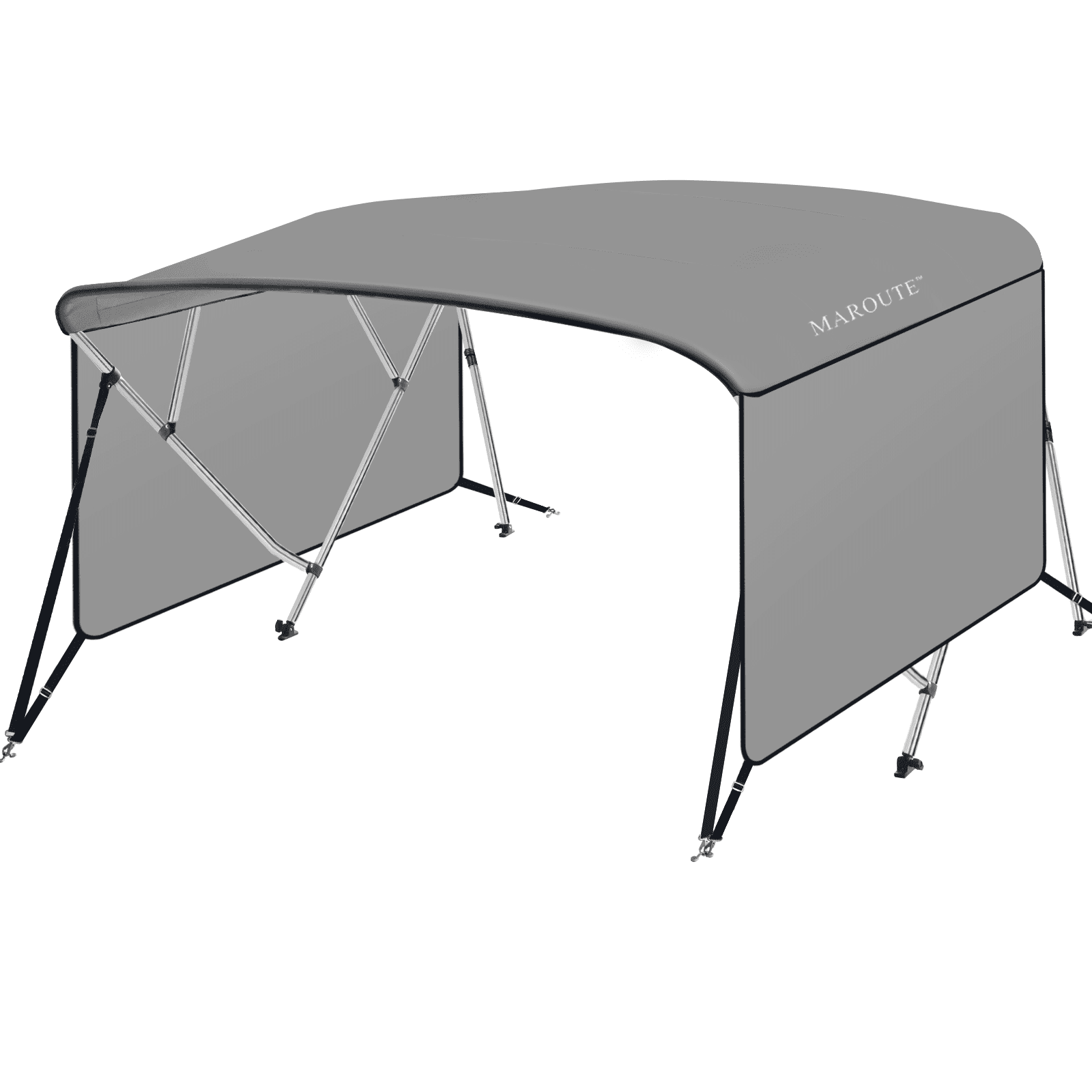 4 Bow Bimini Top, 600D Marine-Grade Boat Canopy with 1200mm PU Coating ...