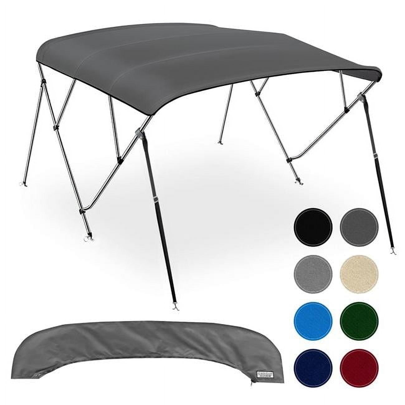 4 Bow Bimini Tops for Boats, Fadeproof, Support Poles, Storage Boot ...