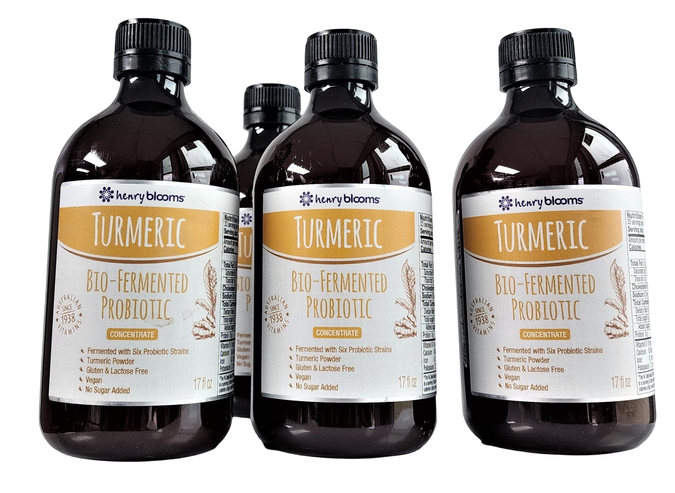 4/Box Bio-Fermented Liquid Probiotic Turmeric, Ginger & Black Pepper ...