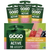 ( 4 Box ) GoGo squeeZ Active Fruit Blend Energy Release, Strawberry ...