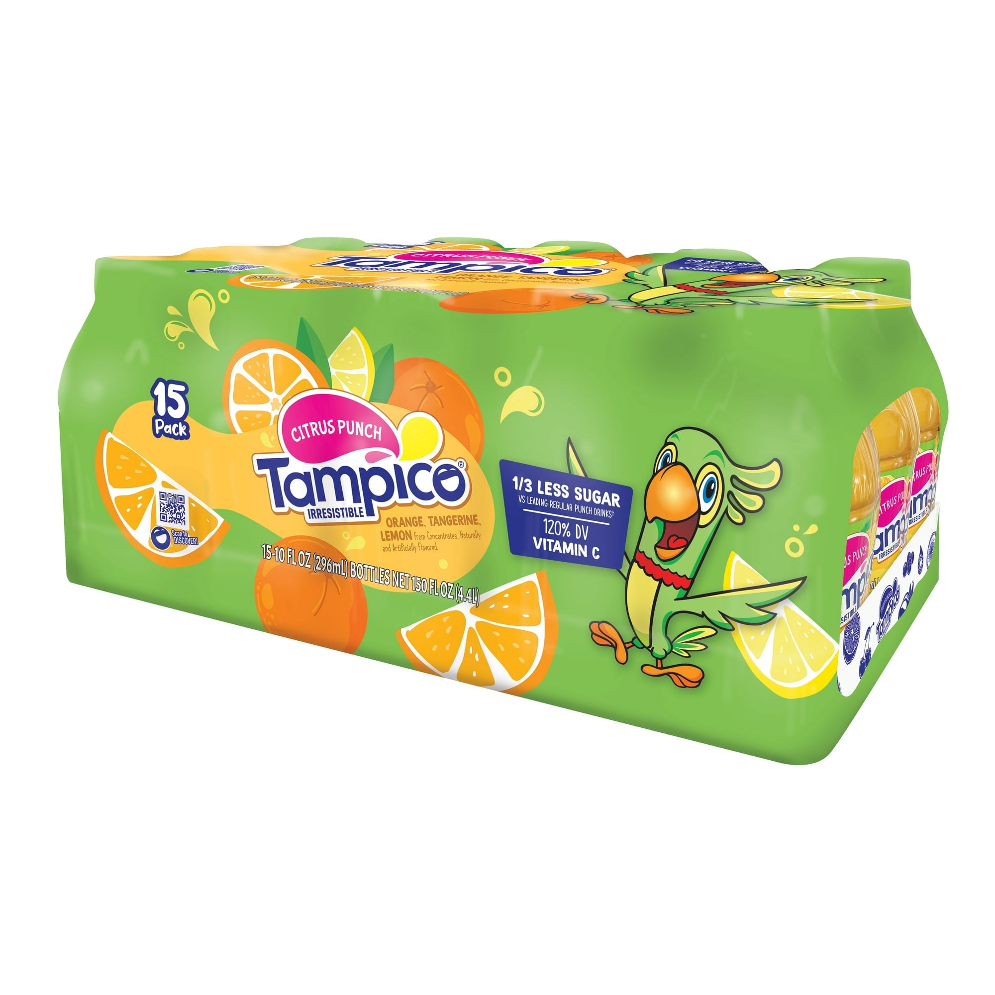(4 Pack) Tampico Citrus Punch, Orange Tangerine Lemon Juice Drink 10 fl oz 15 pack - Walmart.com