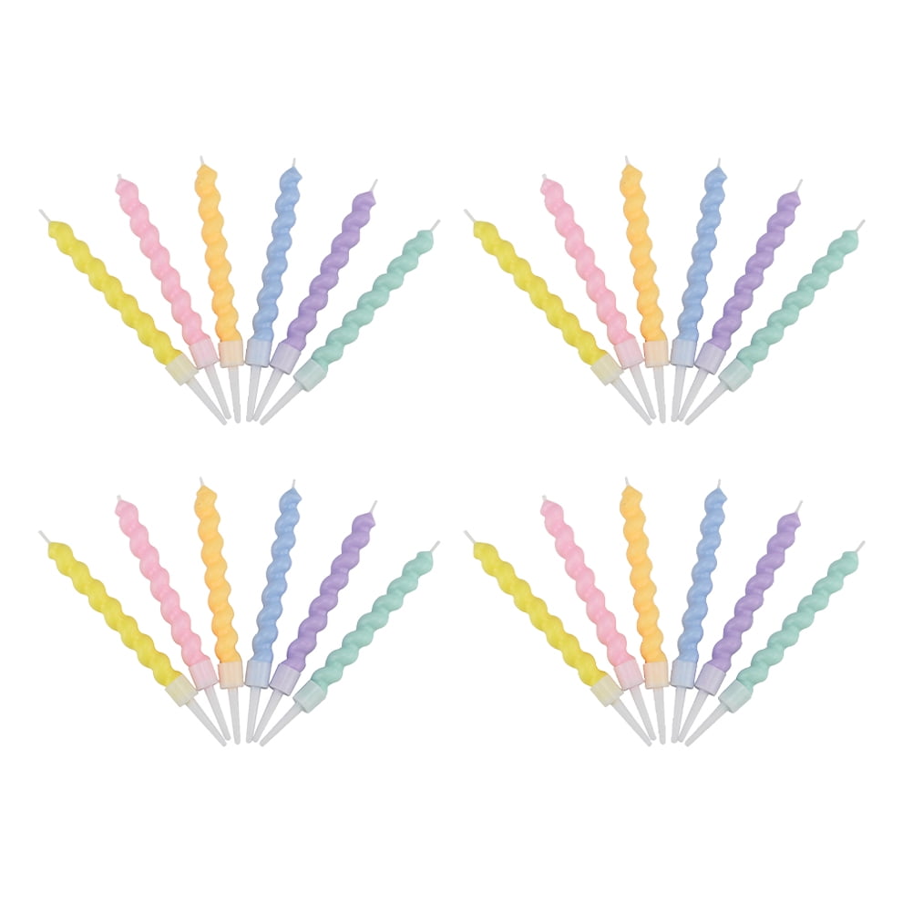 4 Boxes Candle Threaded Candles Birthday Cake Bulk Decorate Rainbow for ...