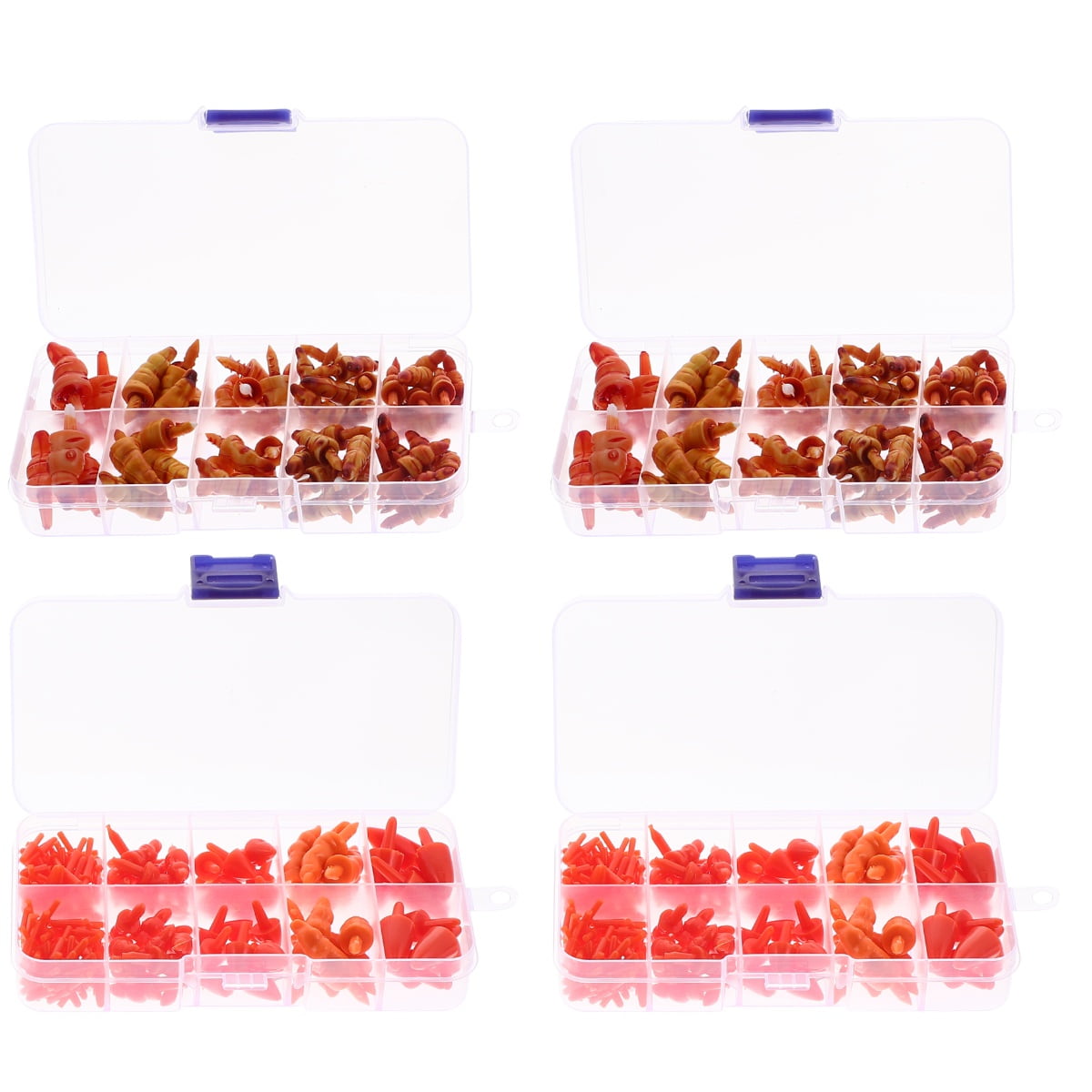 4 Boxes Plastic Nose DIY Xmas Snowman Making Nose Snowman Making ...