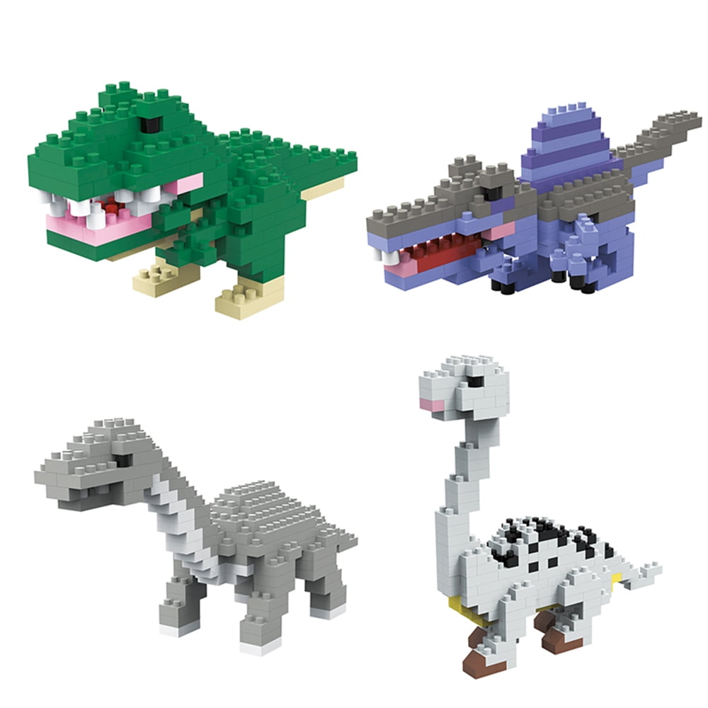 Zhien Building Blocks 4 Boxes Tyrannosaurus Rex / Mamenxi Dragon ...