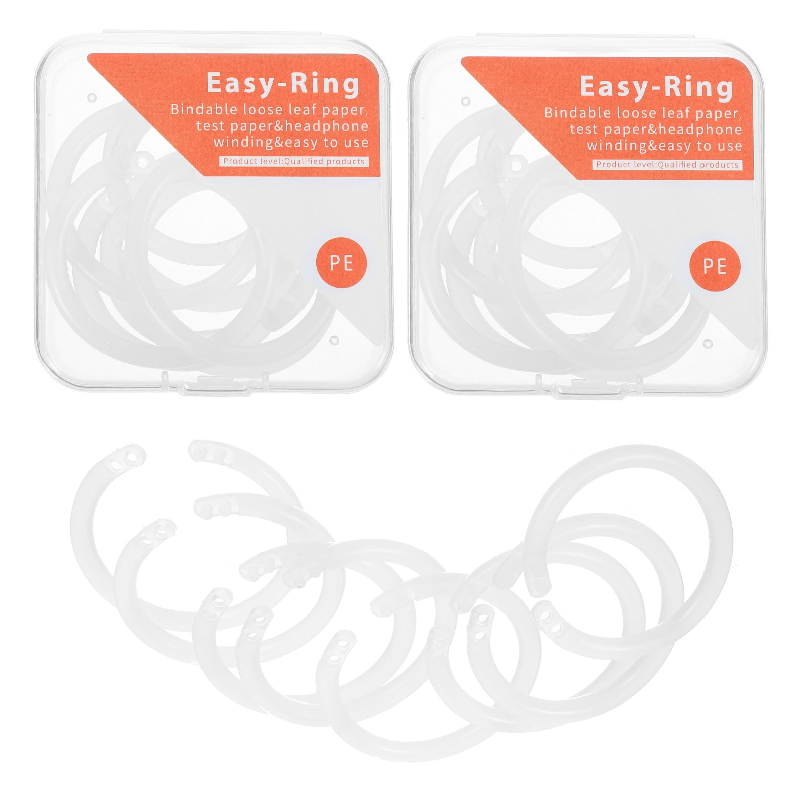 4 Boxes of Binder Rings Plastic Book Rings Binder Book Rings Flash ...