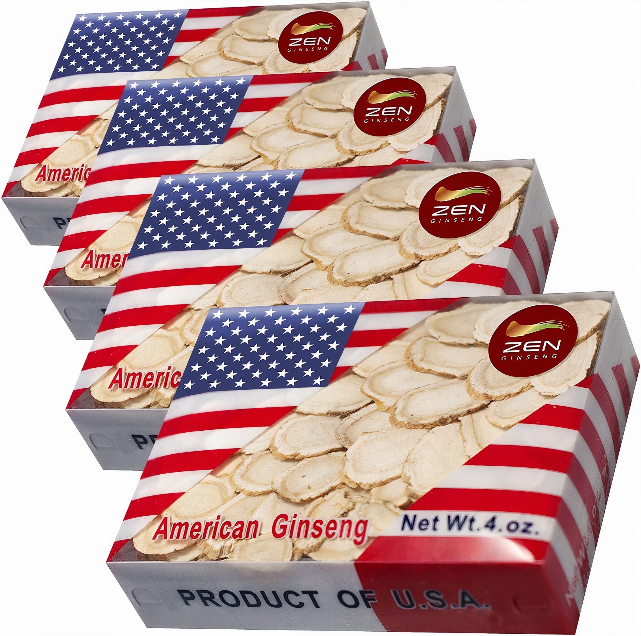 4 Boxes of Hand Selected American Ginseng Slices (4oz/Box) - Walmart.com