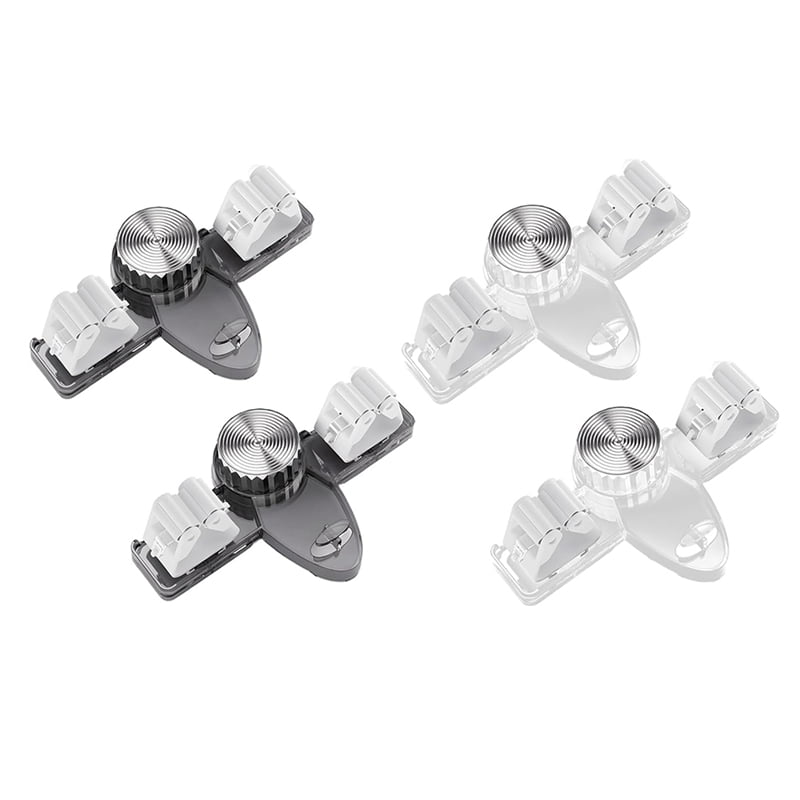 4 * Broom Holder Mop Hanger-Gray & Transparent - Walmart.com