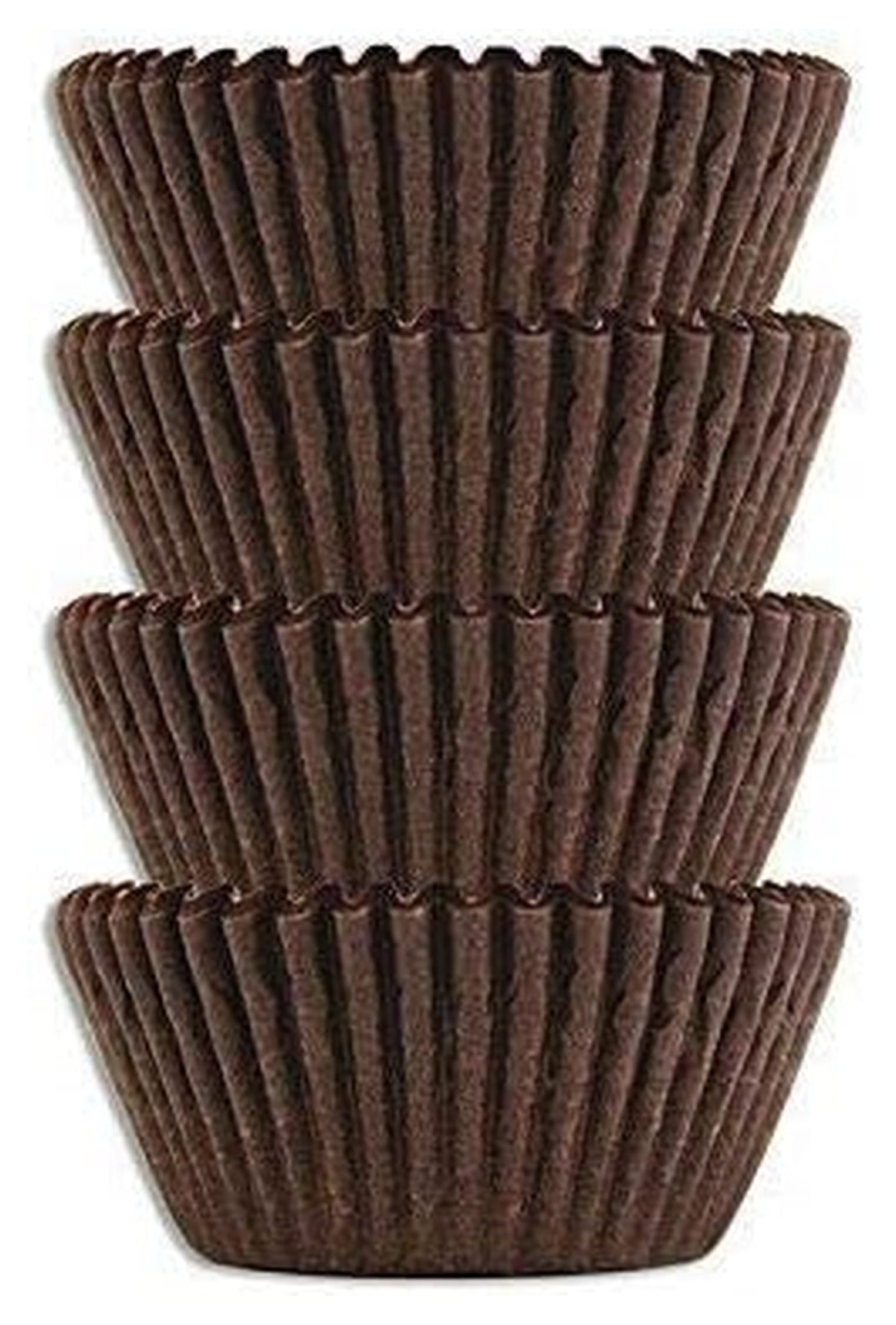 #4 Brown Glassine Paper Candy Cups - Chocolate Butter Baking Liners ...