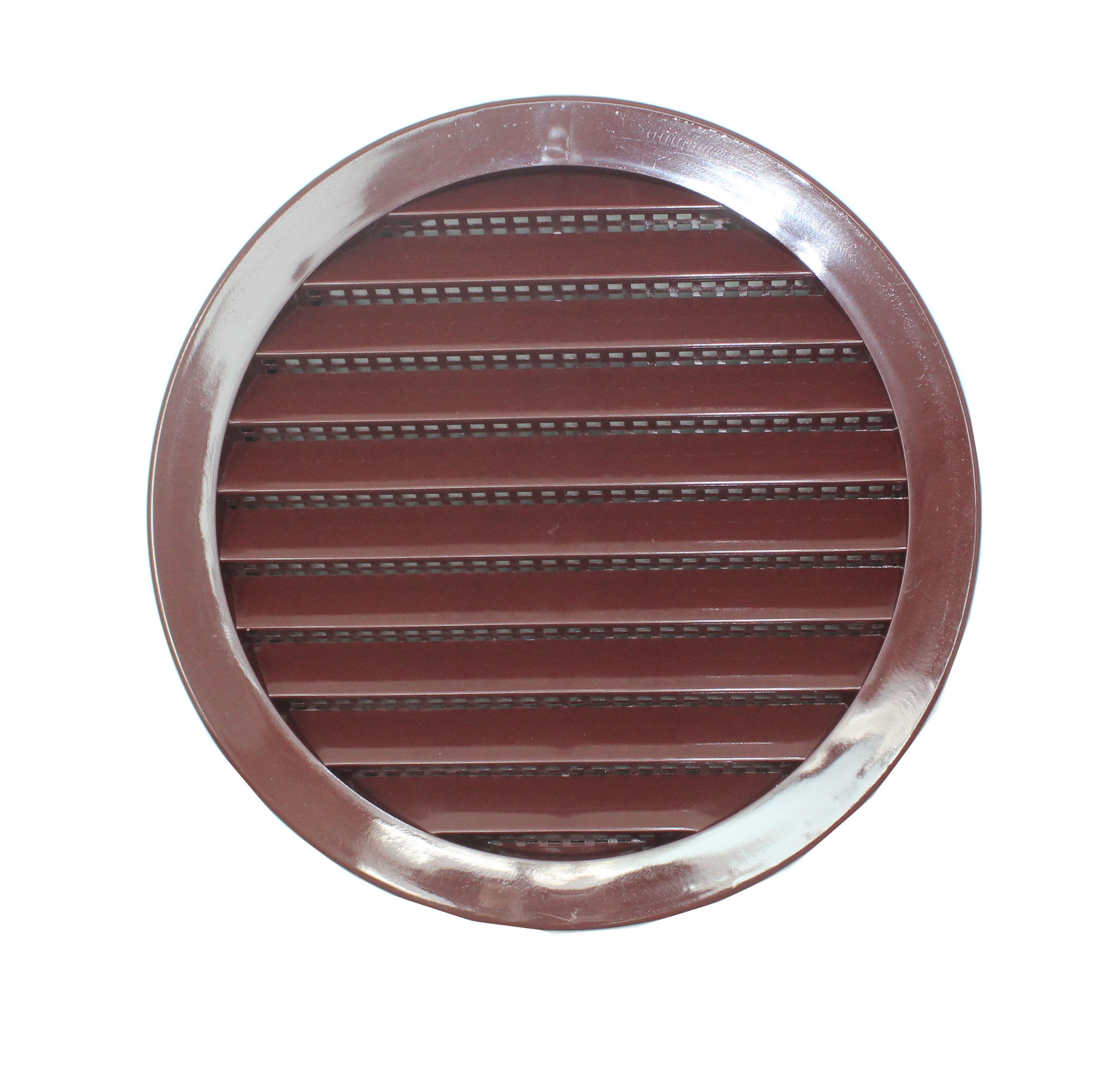 4" Brown Round Plastic Louver Soffit Air Vent - Walmart.com