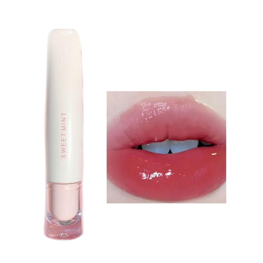 4# Brown Sugar Pear (D) $ Sweet Mint Lip Jelly Lip Glaze Moisturizing Glass Lip Waterproof Not ...