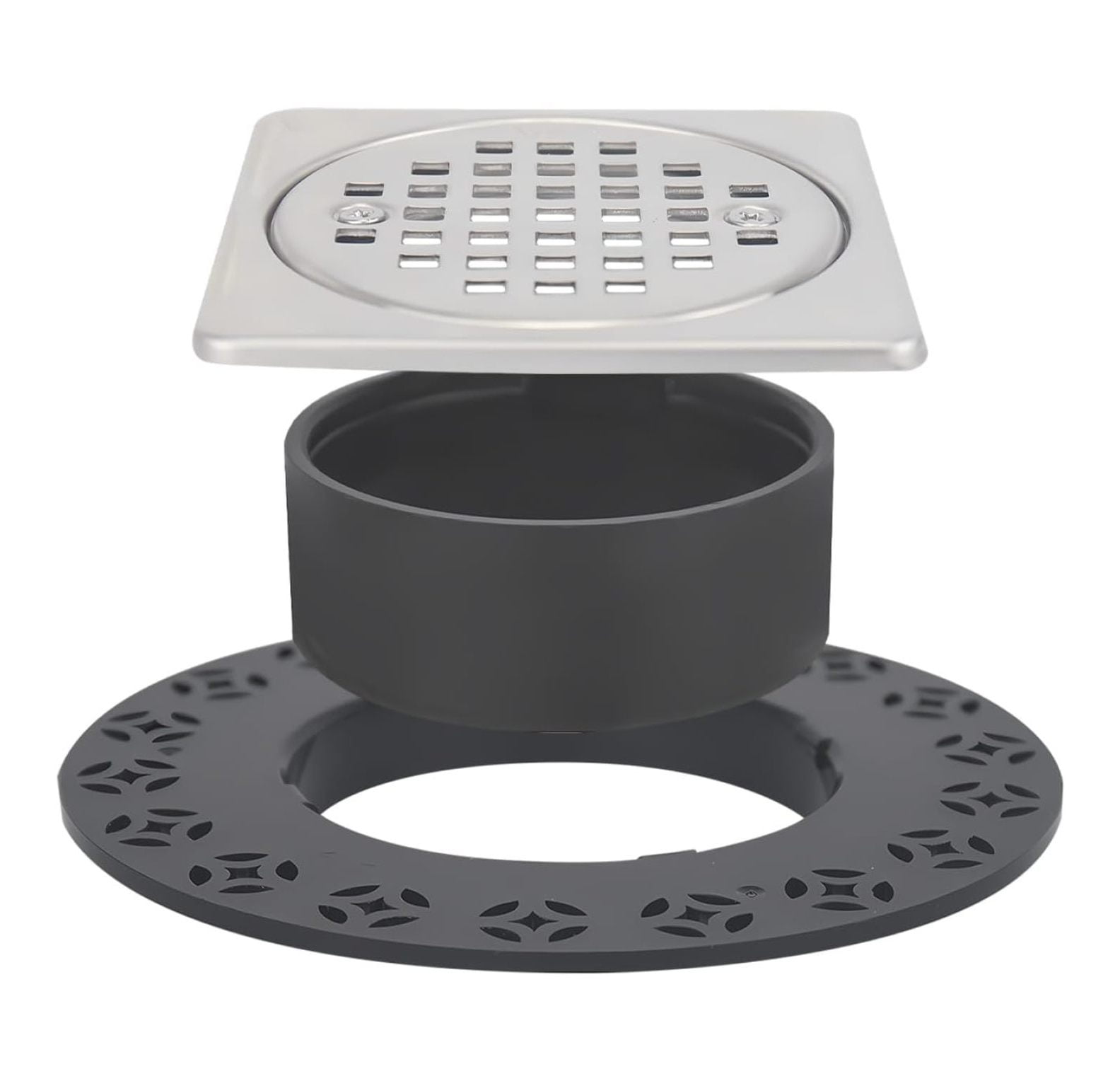 4” Brushed Shower Drain Grate Kit Replacement - Compatible with Kerdi ...