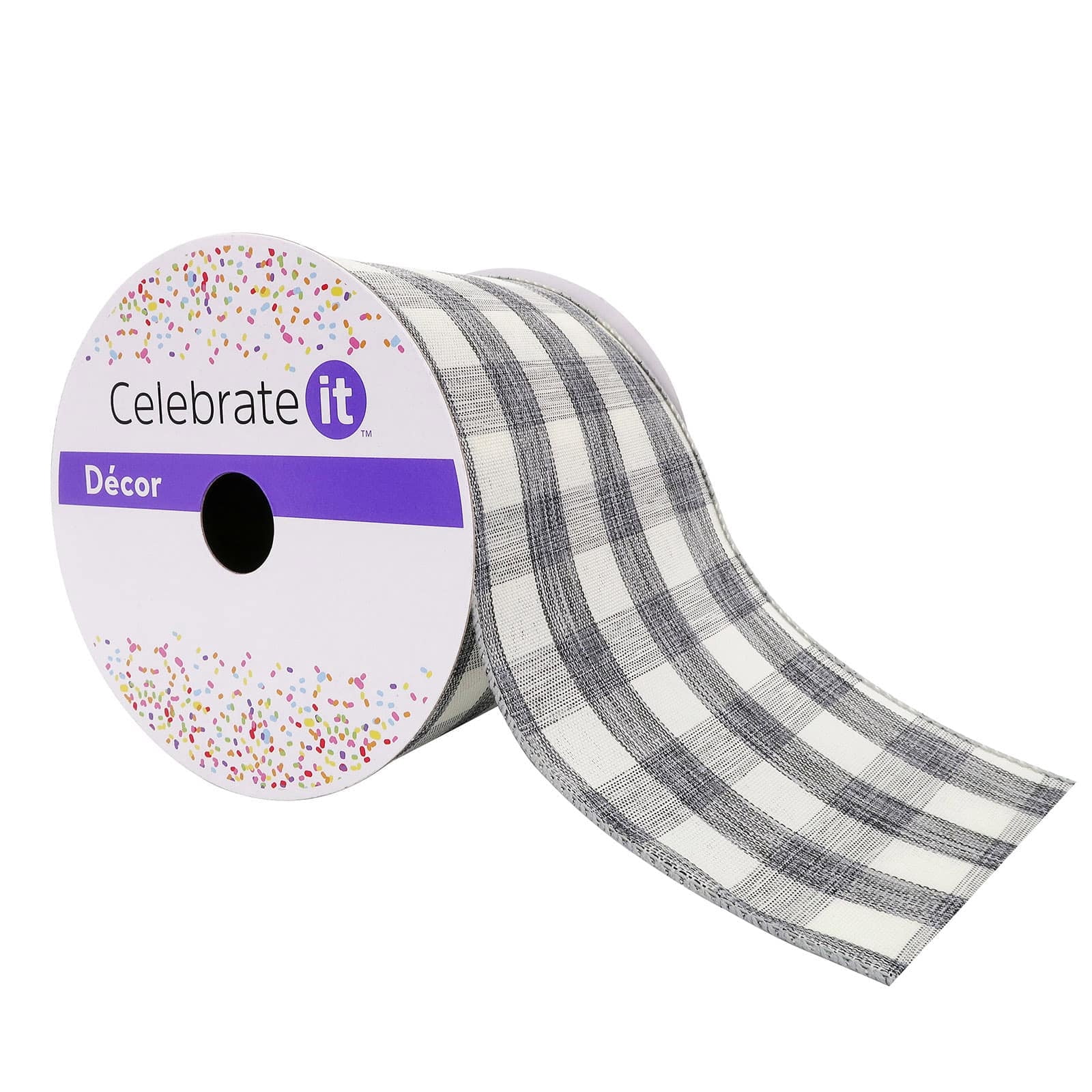 4" Buffalo Check Wired Ribbon by Celebrate It™ Décor - Walmart.com