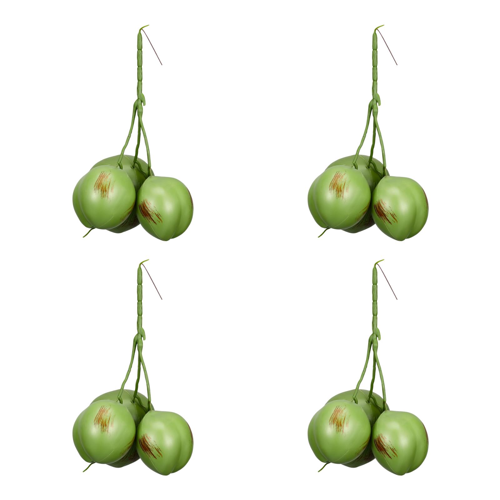 4 Bunches Fake Coconuts Artificial Coconuts Fruit Photo Props Farmhouse ...