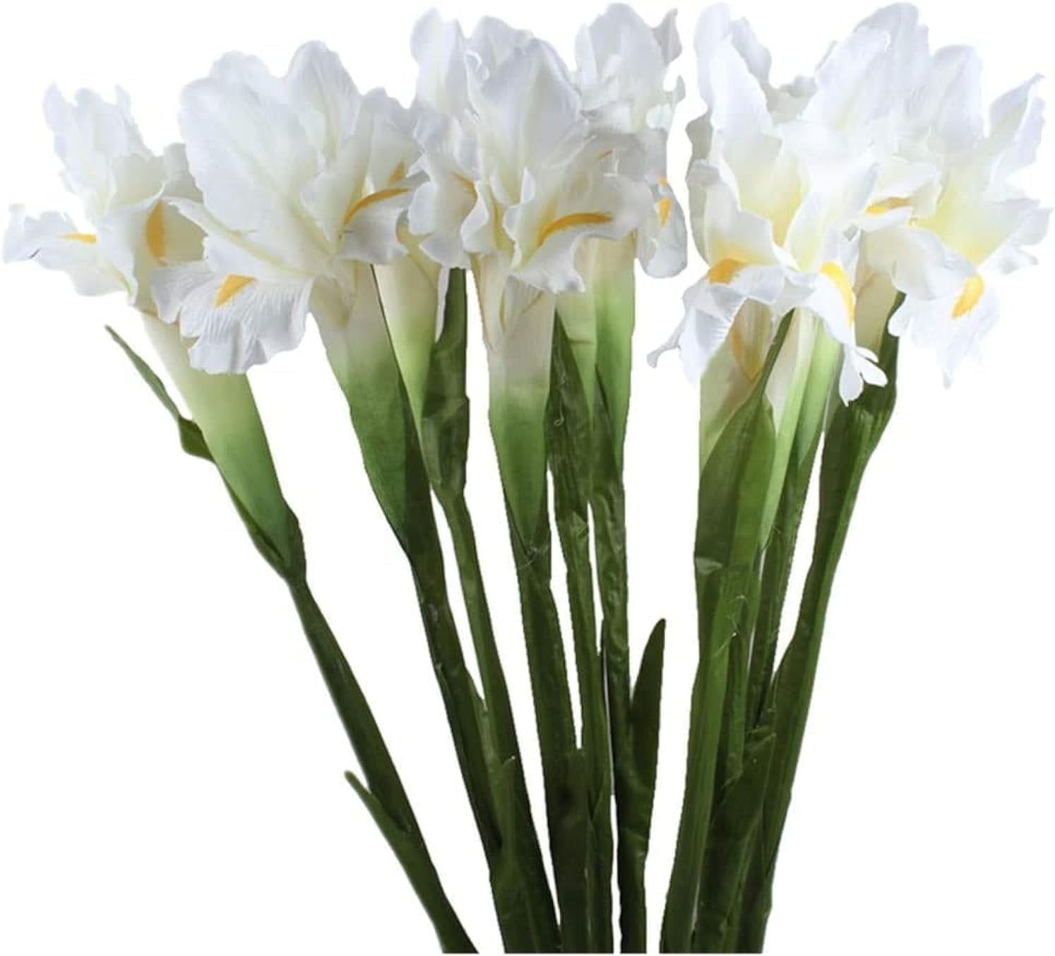 4 Bundle Real Touch Long Stems Iris Flower Silk Artificial Ireland Irish Iris Fake Flower for ...