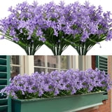 4 Bundles Artificial Daffodil Flowers for Outdoors Fake Flowers ...