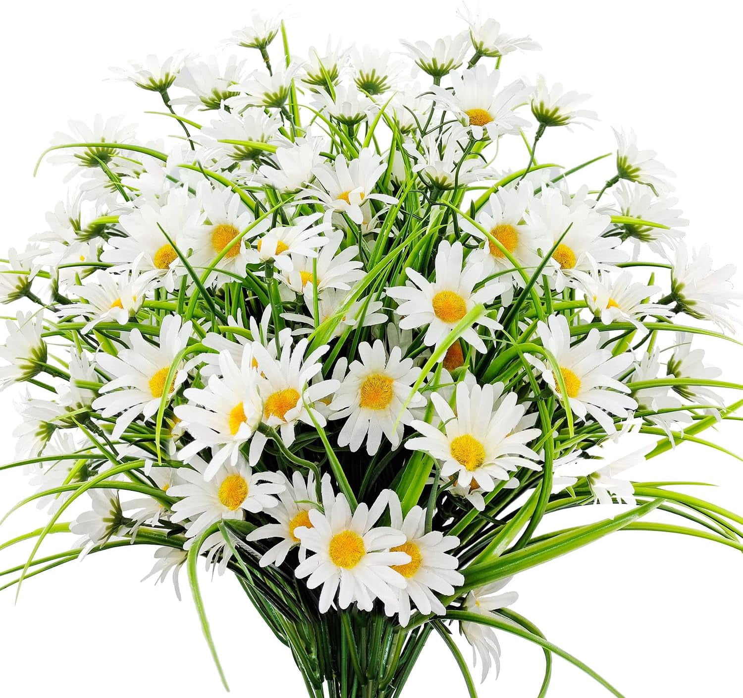 4 Bundles Artificial Silk Daisy Flowers Fake Daisies Plastics Plants ...