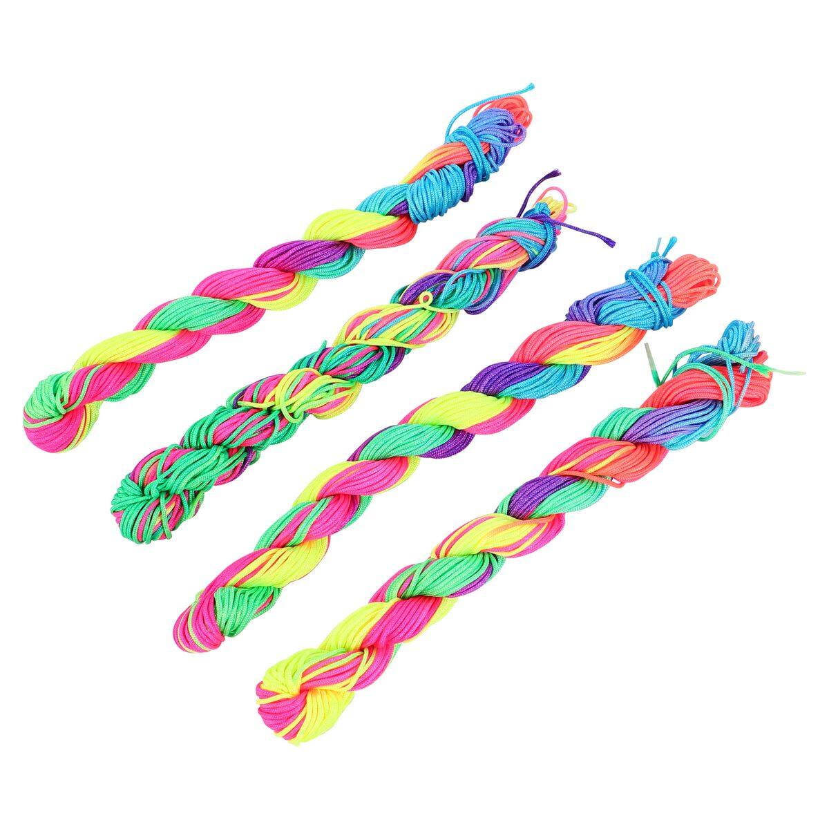 4 Bundles Colorful A Line DIY Weave Rope DIY Crafts Rope DIY Braided ...