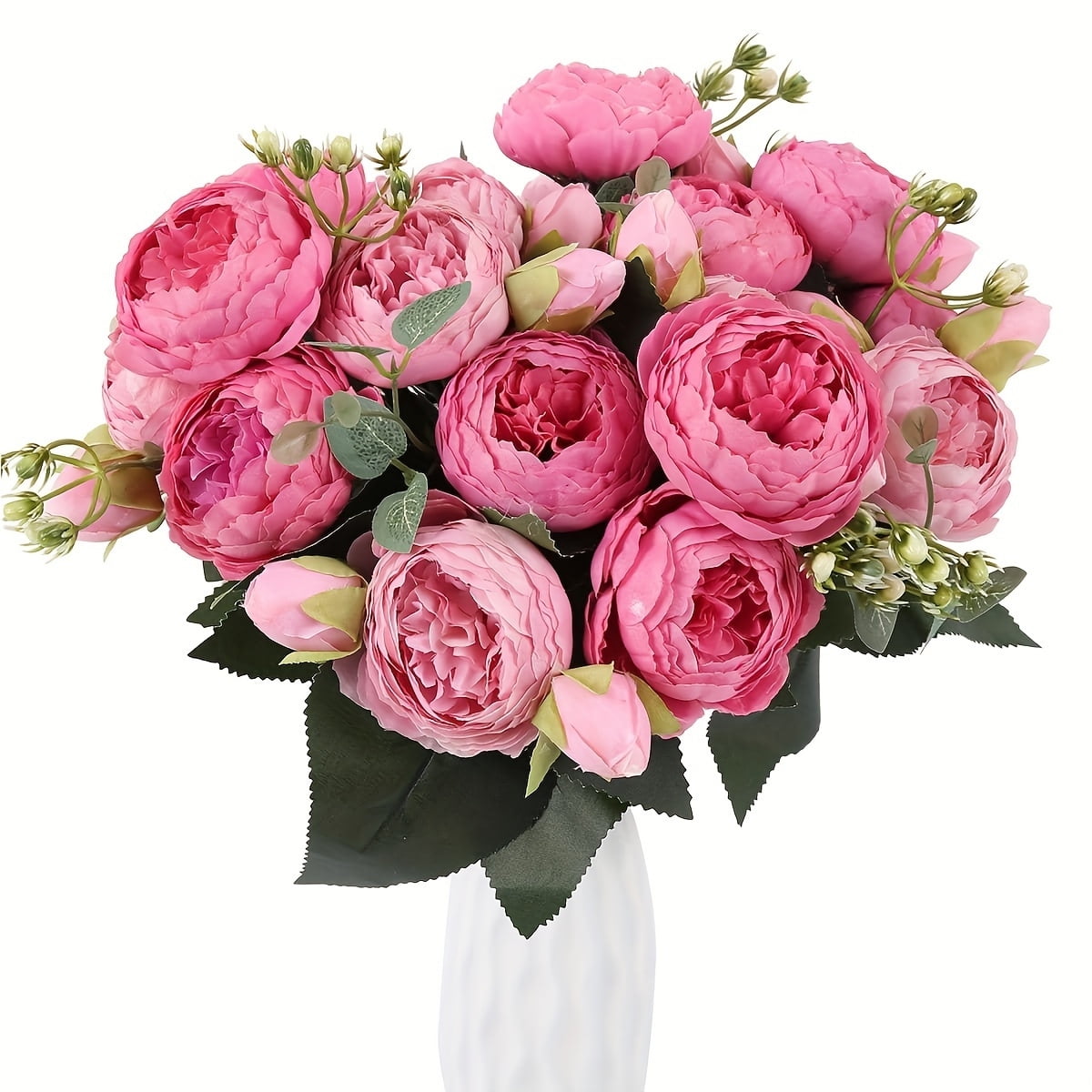 4 Bundles Peonies Artificial Flowers Fake Flowers Bouquets for Home ...
