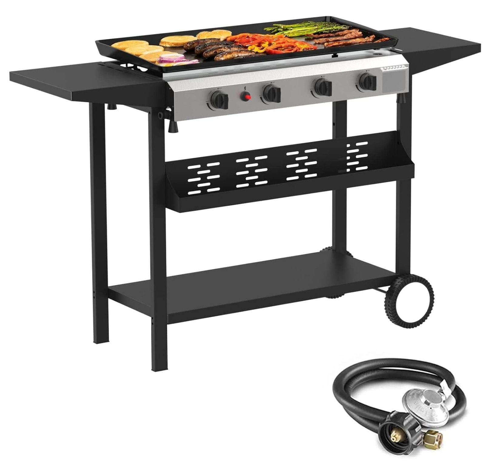 4 Burner Flat Top Gas Griddle -30 Inch Outdoor Griddle-40000 BTU ...