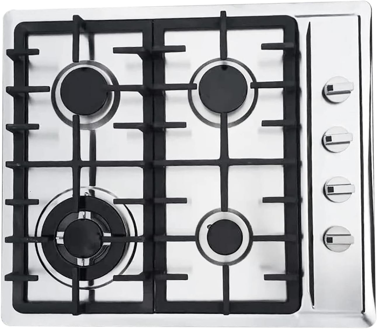 4 Burner Gas Cooktop, 23Inch Built-in Stainless steel Gas Stovetop ...